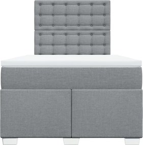 Box spring postel s matrací světle šedá 120 x 200 cm textil 3292769