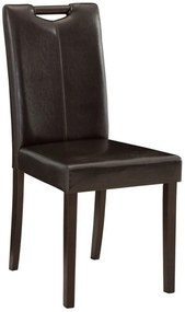Danish style Jídelní židle Curt (SET 2 ks), tmavě hnědá / tmavé dřevo