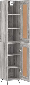 Skříň highboard šedá sonoma 34,5 x 34 x 180 cm kompozitní dřevo 3200431