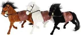 TEDDIES Kůň se sedlem a ohlávkou / Figurka / Plast, fliška / 22 cm / 3