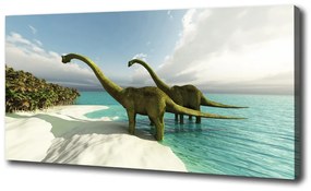 Wallmuralia Foto obraz canvas Dinozaury na pláži 100x50