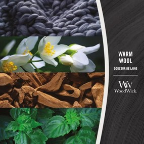 WoodWick – svíčka Warm Wool (Hřejivá vlna) Velikost: malá 85 g