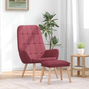 Relaxační křeslo s podnožkou vínové textil 3315155