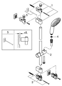 GROHE 26032001 - Sprchová souprava VITALIO START 110 600 mm lesklý chrom
