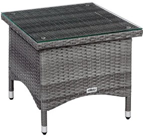 Stilista 90319 STILISTA Odkládací polyratanový stolek 50 x 50 cm, šedý
