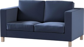 Potah na pohovku IKEA  Karlanda 2-místná, krátký barva tmavě modrá látka sametová