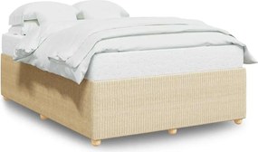 Rám postele bez matrace krémový 140 x 200 cm textil 3284947