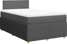 Box spring postel s matrací tmavě šedá 120x190 cm textil 3287389