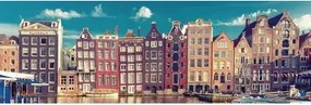 INTERDRUK Panoramatické puzzle Amsterdam / 1000 dílků / 96 × 32 cm