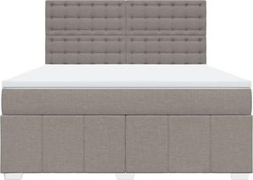 Box spring postel s matrací taupe 180x200 cm textil 3291765