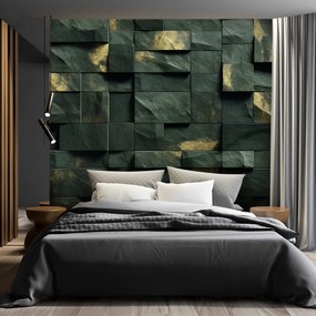 Gario Fototapeta Zelené mozaikové kostky Materiál: Vliesová, Rozměry: 100 x 70 cm