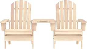 Zahradní židle Adirondack s čajovým stolkem masivní jedle 315892