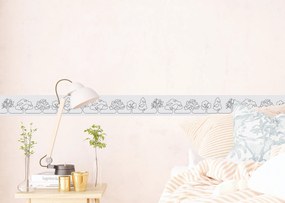 Samolepící bordura na zeď Kaligrafie Stromů | 5 m x 13.8 cm | DWB8281