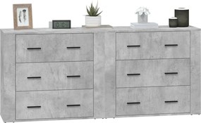 Příborníky 2 ks betonově šedé kompozitní dřevo 3185411