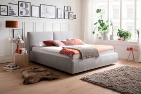 Čalouněná postel lucy 180 x 200 šedá MUZZA
