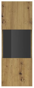 Vitrína na stěnu Avernic Typ 07 (černá + dub artisan). 1042055