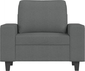 Křeslo s podnožkou tmavě šedé 60 cm textil 3201144
