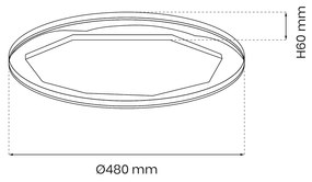 Stropní LED svítidlo Optima, 1x LED 52w, 3000-6000k, b, s ovladačem