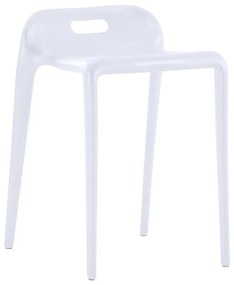 Petromila Stohovatelné stoličky 4 ks bílé plast