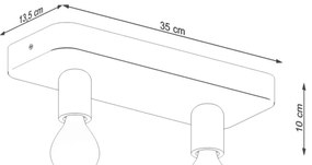 Sollux  SL.1157 - Bodové svítidlo TAVO 2xE27/15W/230V beton