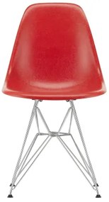 Eames Fiberglass Chair DSR chrom červená Vitra