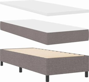 Postel s boxspringem s čelo Taupe 80 x 200 cm textil 3340596