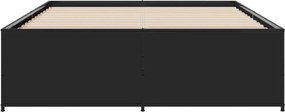 Rám postele černý 120 x 200 cm kompozitní dřevo a kov 3279892