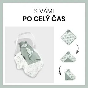 Hauck Zavinovací deka do autosedačky a kočárku Snuggle Leaves Mint