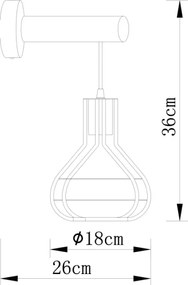 Globo 15388W - Nástěnné svítidlo CLASTRA 1xE27/60W/230V