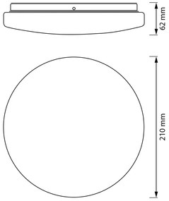 LEDVANCE LEDVANCE, Koupelnové stropní svítidlo, ø 210mm, 900lm, 12W, 3000K, IP44, AC464780055