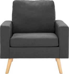Křeslo tmavě šedé textil 288694