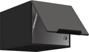 ARIA pe | horní skříňka 40 NAGU-36 1F výklopná | 40 cm | HLUBOKÁ | ANTI FINGERPRINT povrch | černá/šedá grafit