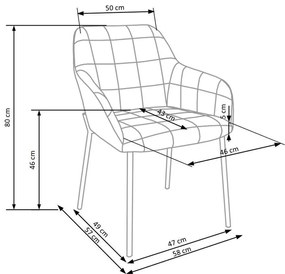 Halmar Jídelní židle K305 - tmavě zelená