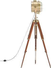Stojací lampa na stativu masivní mangovníkové dřevo 165 cm 286112