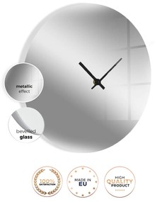 STYLER Nástěnné hodiny NEON sklo průměr 30 cm