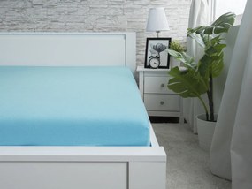 XPOSE® Jersey prostěradlo - azurové 180x200 cm