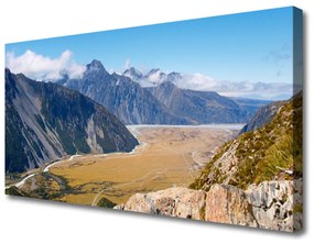 Obraz na plátně Hory Údolí Krajina 120x60 cm
