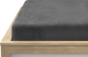 Prostěradlo mikroplyš SOFT 200x220 cm tmavě šedé