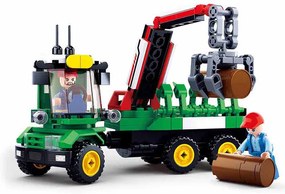 Sluban Town Farma M38-B0778 Traktor s přívěsem na klády