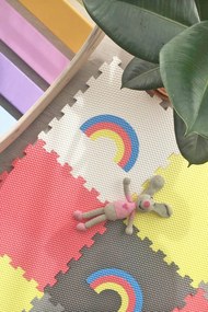 Vylen Pěnová hrací podlaha DUHA do dětského pokoje Zvolte barvu: Bílá s hnědou duhou