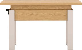 Rozkládací polohovací konferenční stolek HOGO 3v1 | 120-157x62,5-74,5x67 cm | síla horní desky 32 mm | dub bookmatch/nohy kašmír
