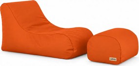 SakyPaky Plážo sedací vak s podnožníkem oranžová