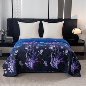 Přehoz na postel VIOLET BUTTERFLY, tmavě modrý Rozměr: 170 x 210 cm