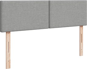 Box spring postel s matrací světle šedá 140 x 200 cm textil 3285904