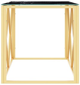 Konferenční stolek 110 x 45 x 45 cm nerezová ocel a sklo - Default Title