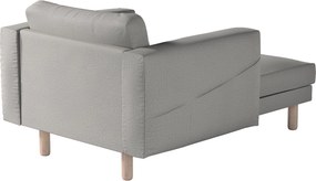 Potah na IKEA Norsborg šezlong s loketními opěrkami barva šedá látka pletený vzor