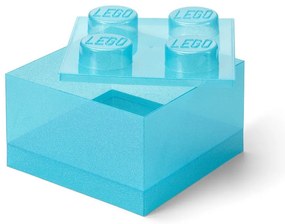 Světle modrý plastový dětský úložný box 25x25x18 cm – LEGO®