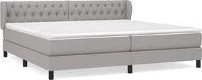 Box spring postel s matrací světle šedá 200 x 200 cm textil 3126509