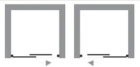 BESCO Sprchové dveře DUO SLIDE Barva rámu - Chrom/Leštěný hliník (ALU), Rozměr A - 110 cm, Rozměr C - 195 cm, Směr zavírání - Univerzální Levé / Pravé, Výplň - Čiré bezpečnostní sklo - 6 mm BCDUOSL11CC
