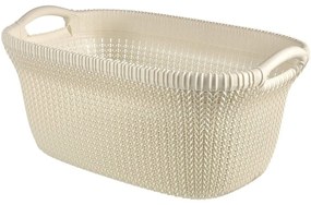 Béžový plastový koš na prádlo 40 l Knit – Curver